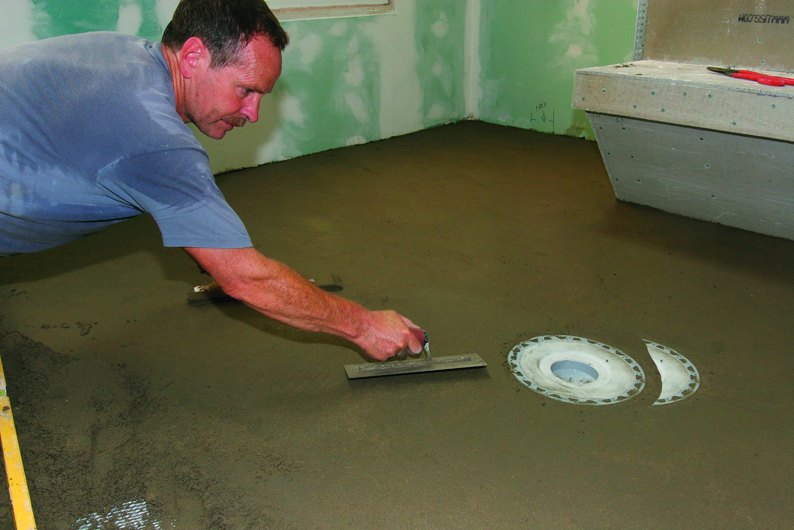 A Sloping Floor for a Barrier-Free Bath - Fine Homebuilding