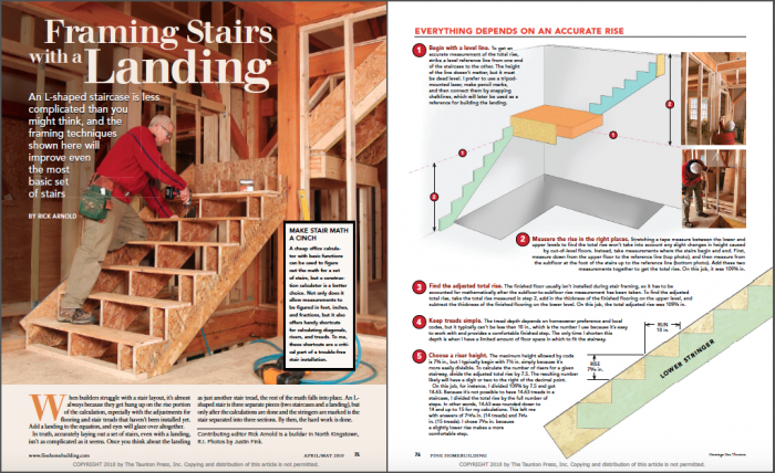 Framing Stairs with a Landing - Fine Homebuilding
