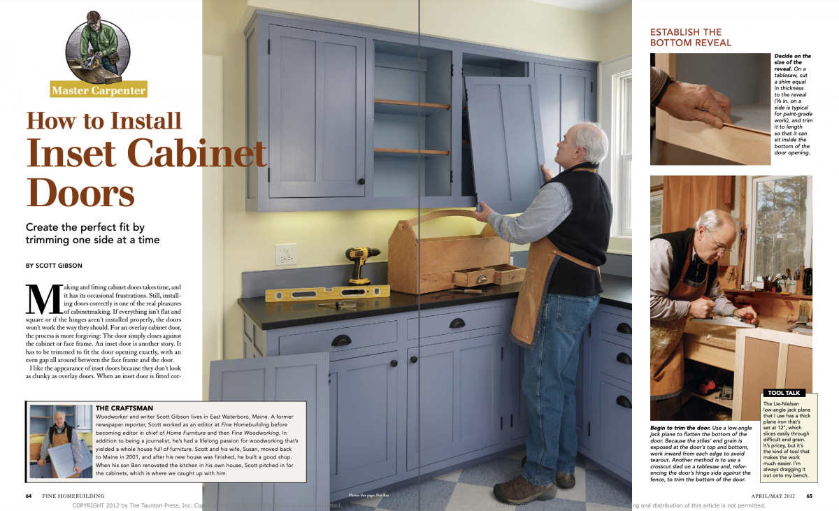 How to Install Inset Cabinet Doors - Fine Homebuilding