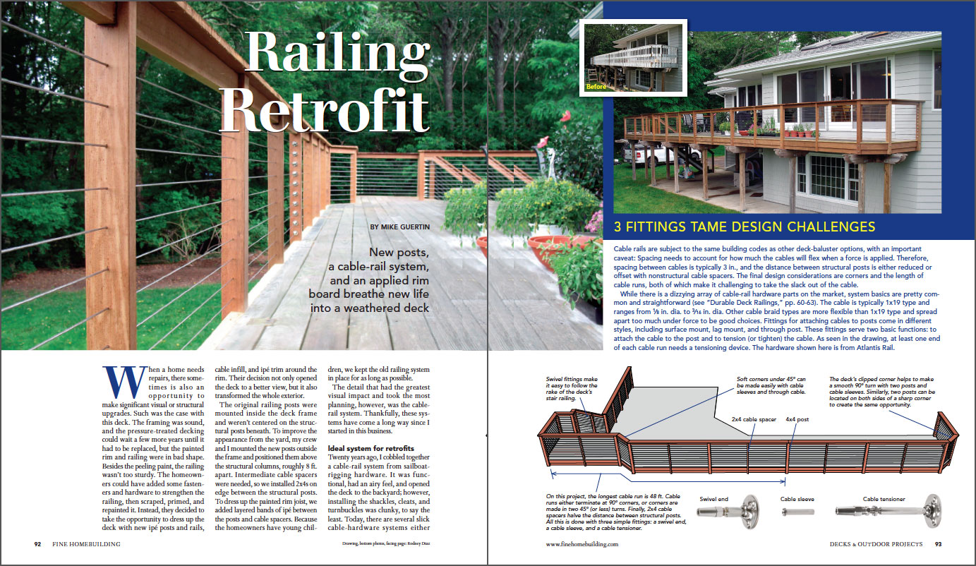 Renovating A Deck With Cable-Rail Systems - Fine Homebuilding