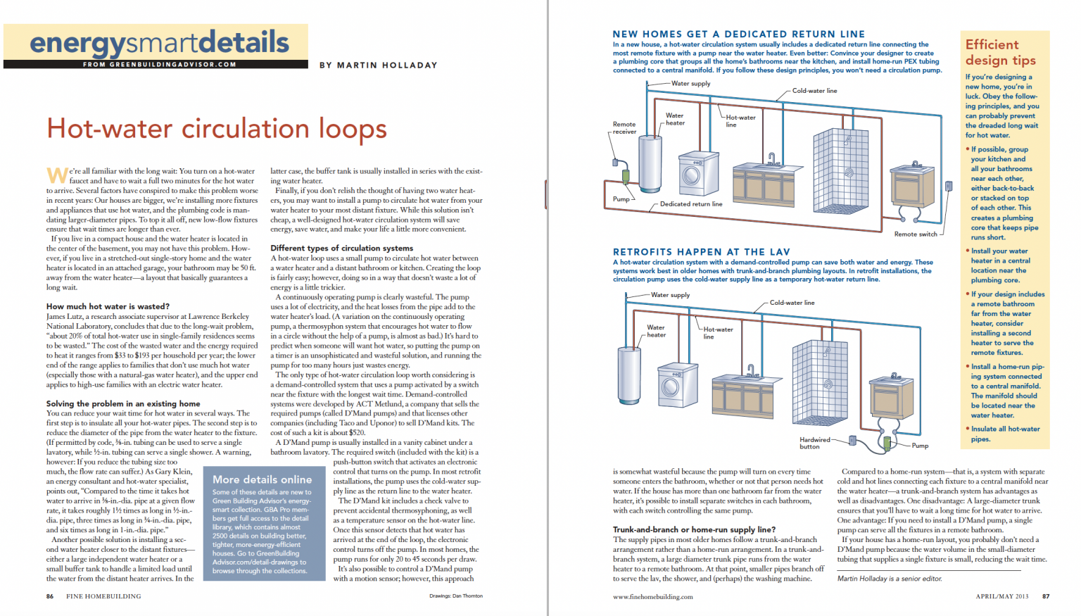 Hot-Water Circulation Loops - Fine Homebuilding