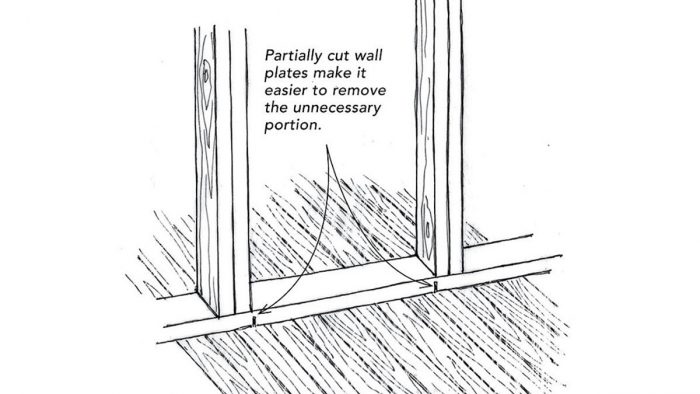 When to Precut Your Bottom Wall Plates - Fine Homebuilding