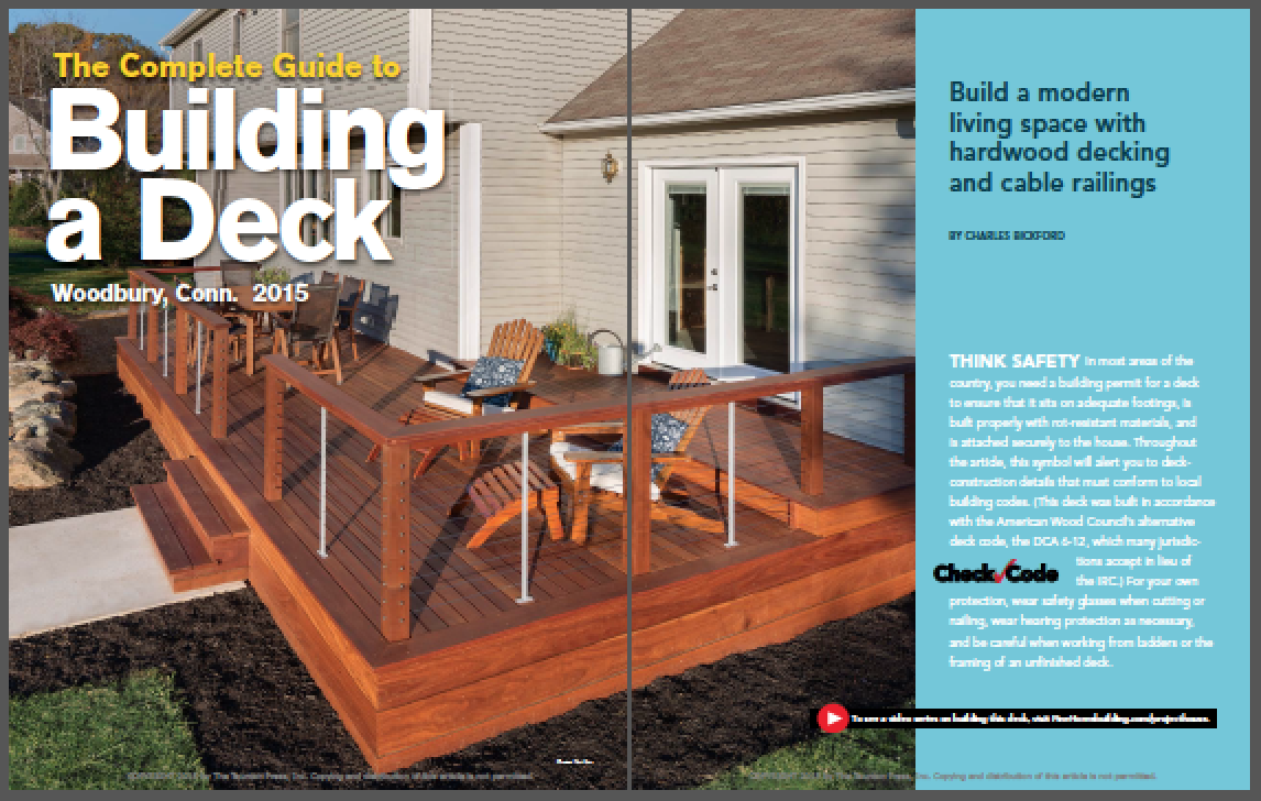How to Build a Deck feat. Cable Railings - Fine Homebuilding