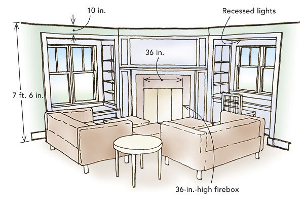 Build an inglenook around a small fireplace - Fine Homebuilding