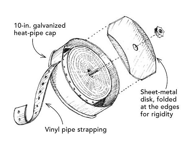 Pipe-strapping reel - Fine Homebuilding