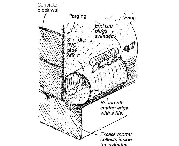 Mortar-coving tool - Fine Homebuilding