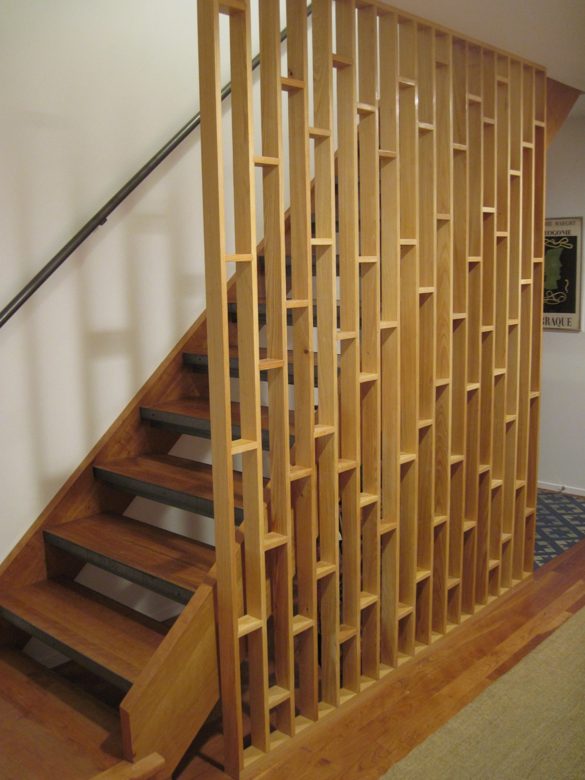 Contemporary stairway lattice - Fine Homebuilding