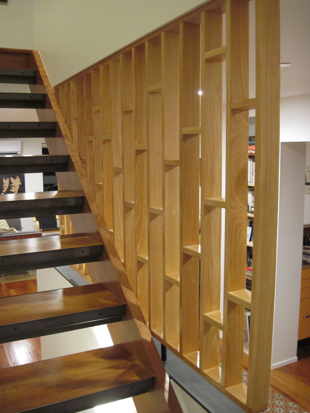 Contemporary stairway lattice - Fine Homebuilding