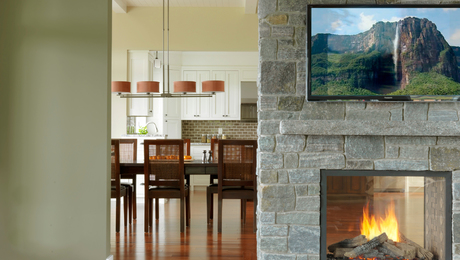 Double-sided fireplace - Fine Homebuilding