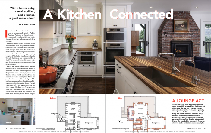 A Kitchen Connected - Fine Homebuilding