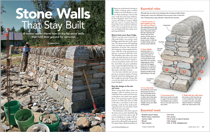 Stone Walls That Stay Built - Fine Homebuilding