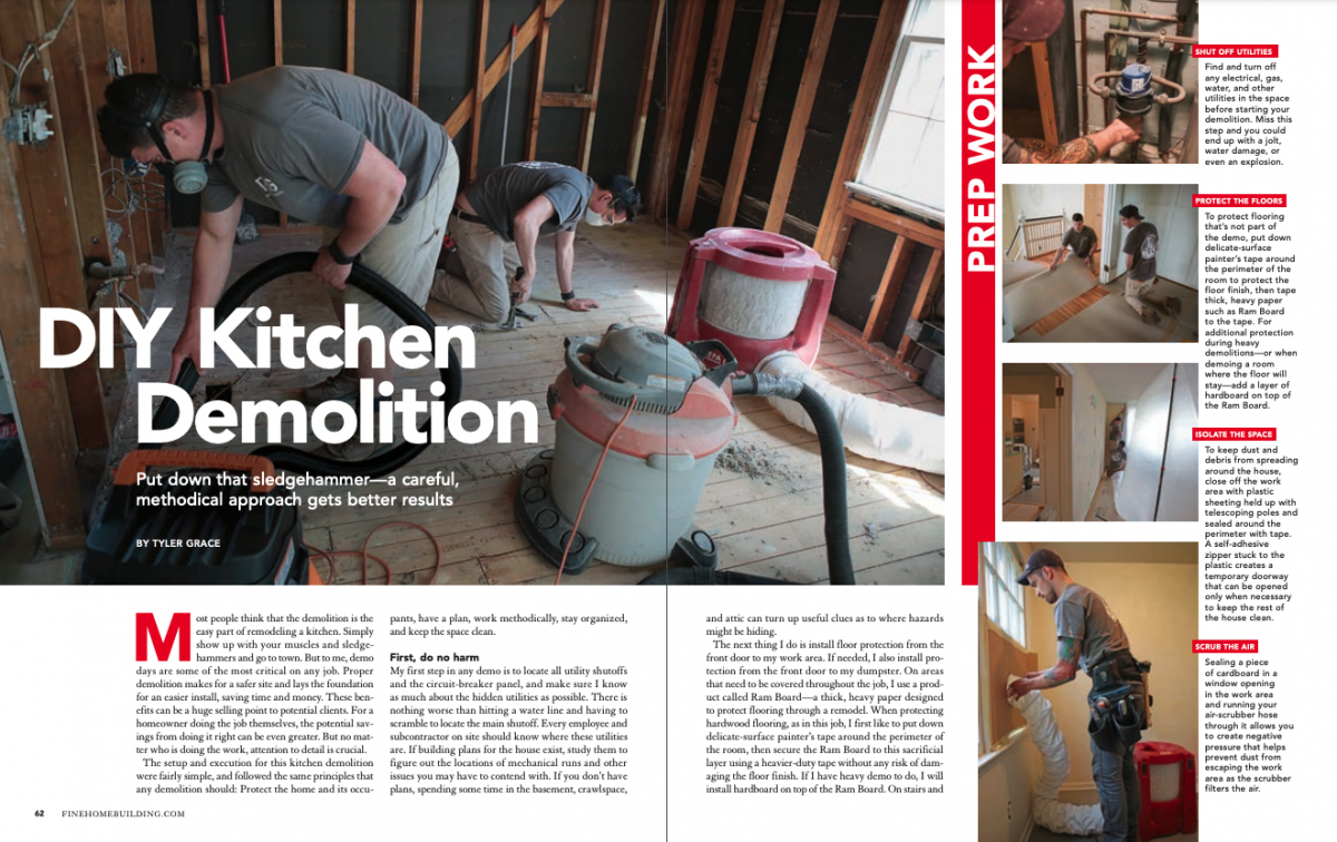 DIY Kitchen Demolition - Fine Homebuilding