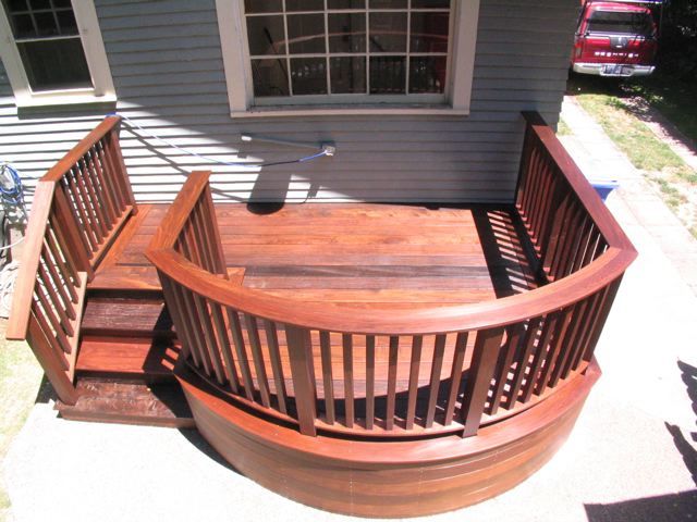 Curved Ipe deck railing - Fine Homebuilding