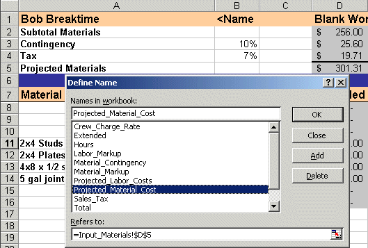 Simple Excel Estimating Worksheet - Fine Homebuilding