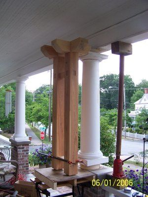 Cypress Columns Installed Today - Pix! - Fine Homebuilding