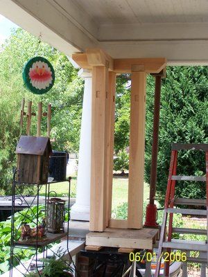 Cypress Columns Installed Today - Pix! - Fine Homebuilding