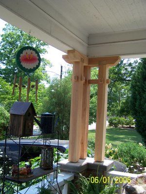 Cypress Columns Installed Today - Pix! - Fine Homebuilding