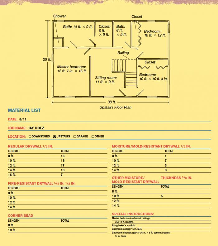 Estimating Materials - Fine Homebuilding