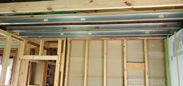 Metal Studs attached to ceiling joists. - Fine Homebuilding