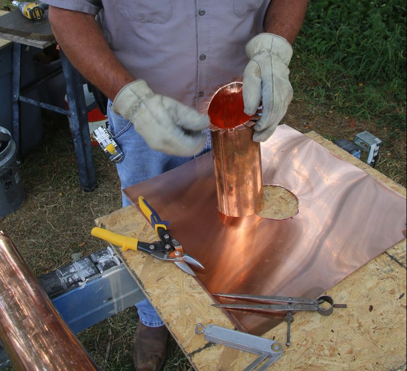 Make a Copper Flashing Boot - Fine Homebuilding