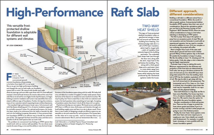 High-Performance Raft Slab - Fine Homebuilding