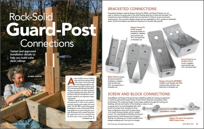 Rock-Solid Guard-Post Connections - Fine Homebuilding