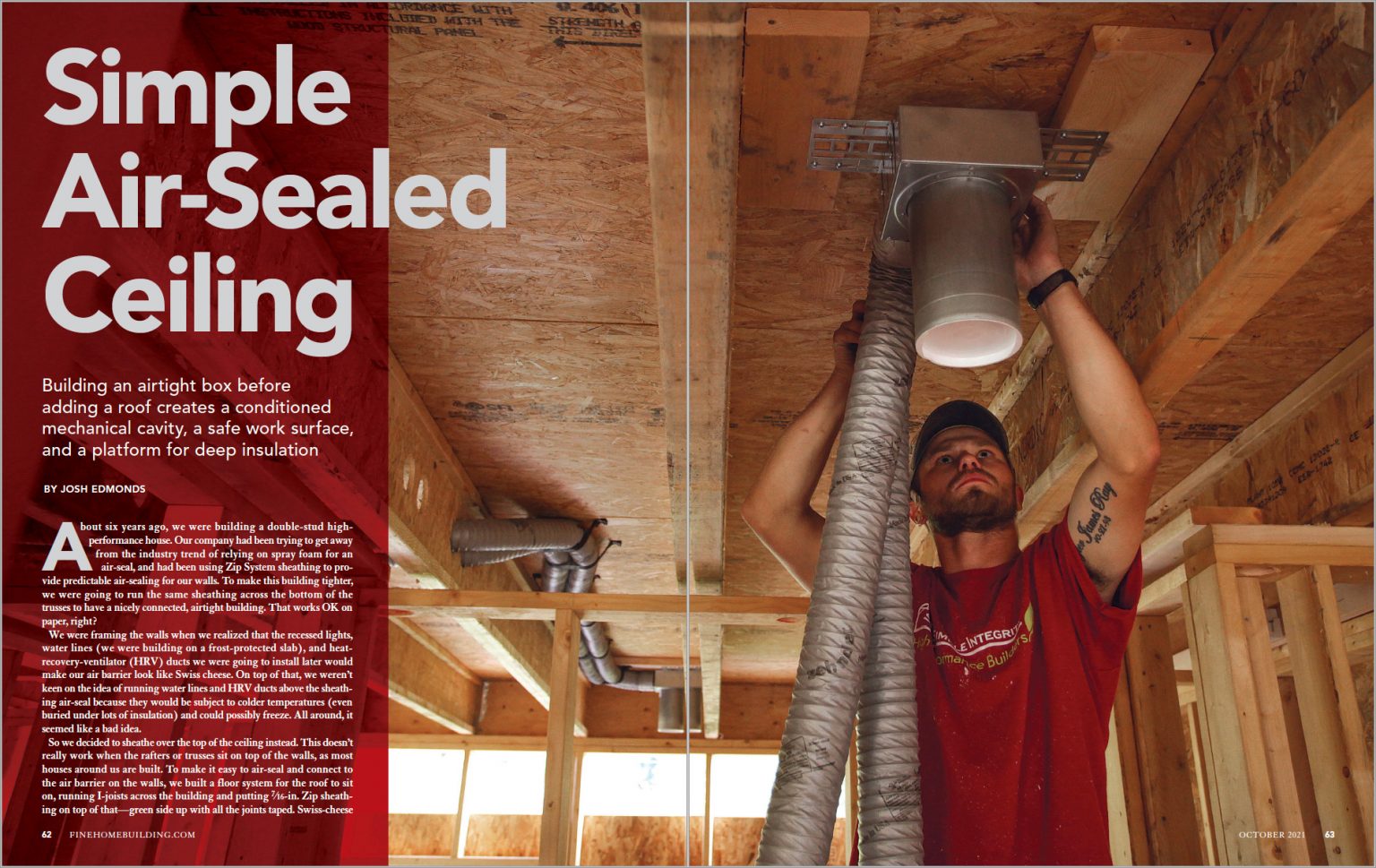 Simple Air-Sealed Ceiling for a High-Performance Home - Fine Homebuilding