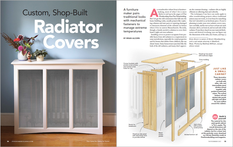 Custom, Shop-Built Radiator Covers - Fine Homebuilding
