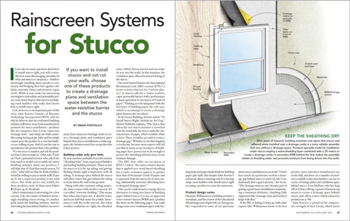 Rainscreen Systems for Stucco - Fine Homebuilding
