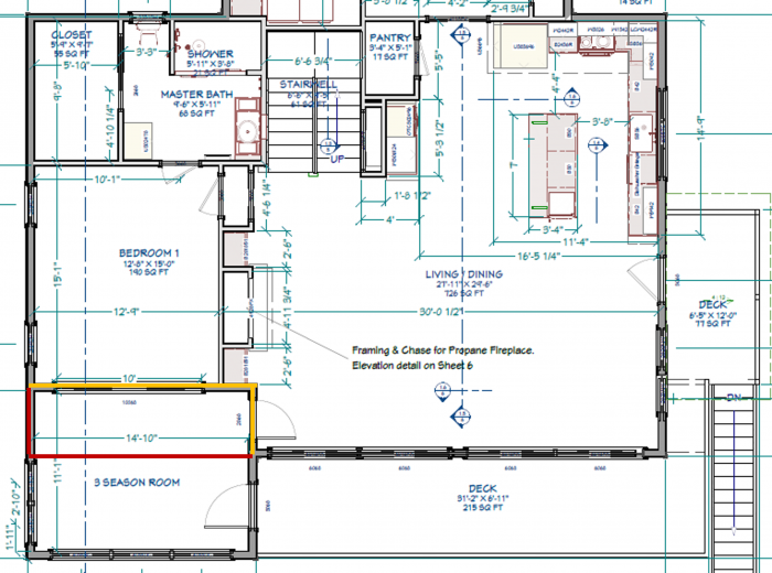Foundation aligned with walls of 3 season room? - Fine Homebuilding