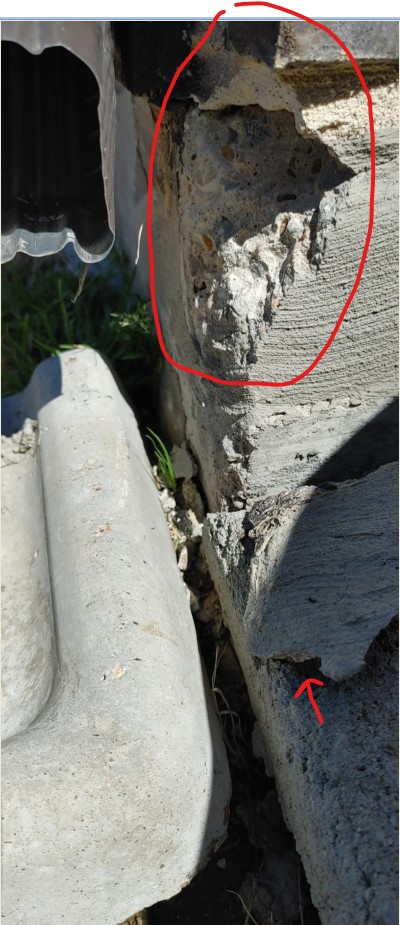 chunk of concrete fell off corner of slab foundation - Fine Homebuilding