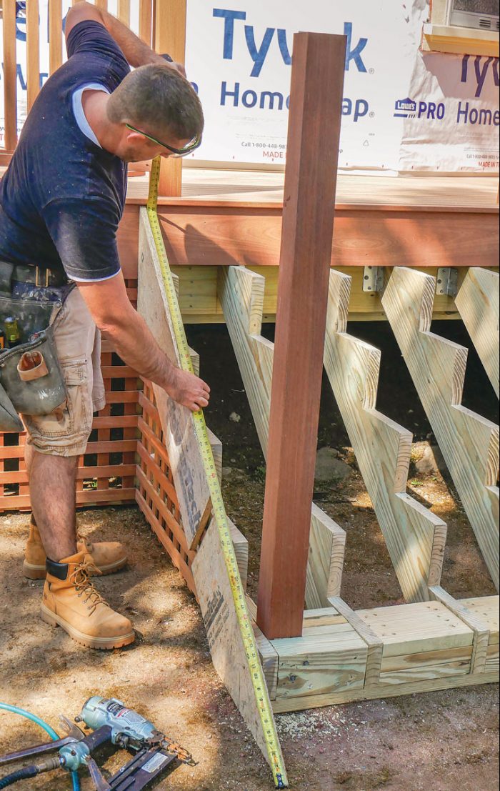 Trimming Deck Stairs - Fine Homebuilding