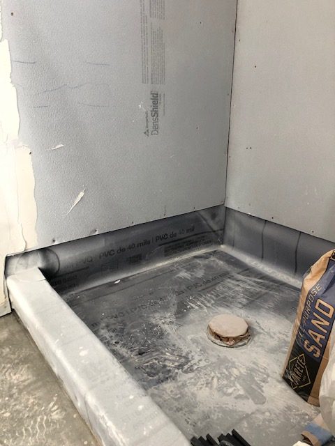DensShield to shower pan detail dilemna - Fine Homebuilding