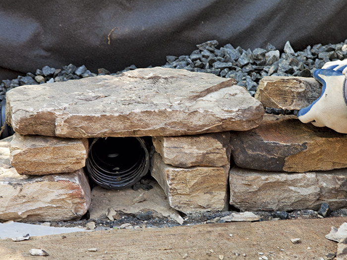 Adding a Drain Line for a Dry-Stack Retaining Wall - Fine Homebuilding