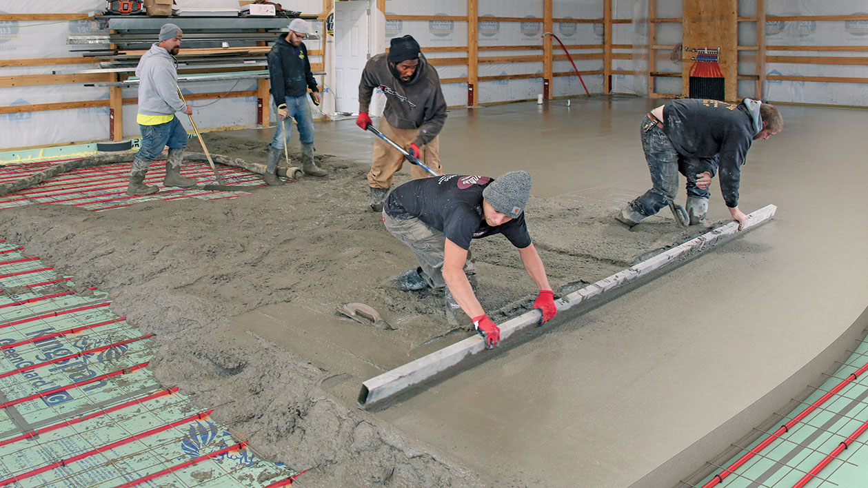 Placing and Finishing a Heated Concrete Floor - Fine Homebuilding