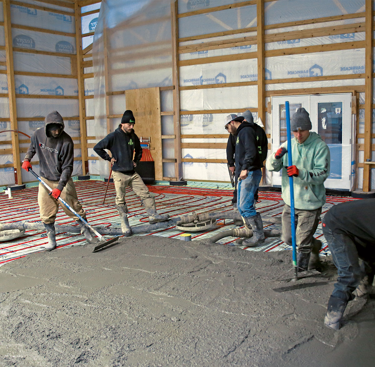 Placing and Finishing a Heated Concrete Floor - Fine Homebuilding