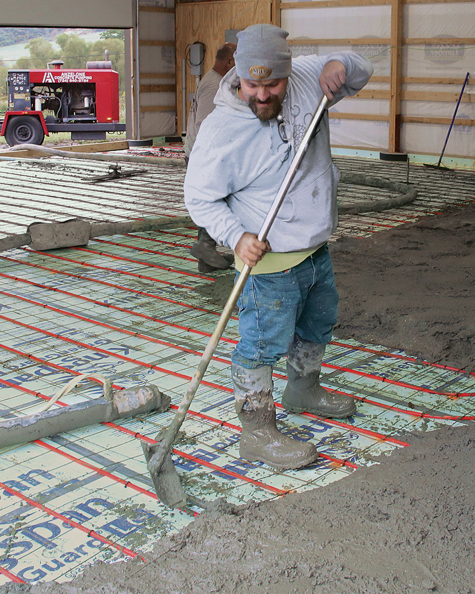 Placing and Finishing a Heated Concrete Floor - Fine Homebuilding