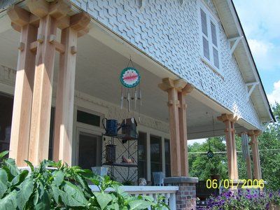 Cypress Columns Installed Today - Pix! - Fine Homebuilding