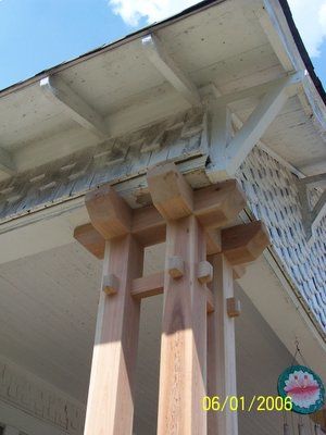 Cypress Columns Installed Today - Pix! - Fine Homebuilding