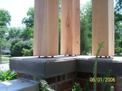Cypress Columns Installed Today - Pix! - Fine Homebuilding
