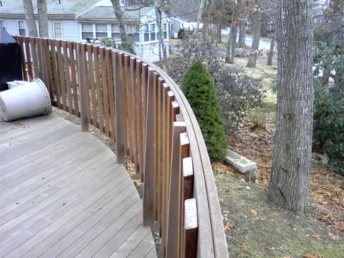 Curved Ipe deck railing - Fine Homebuilding