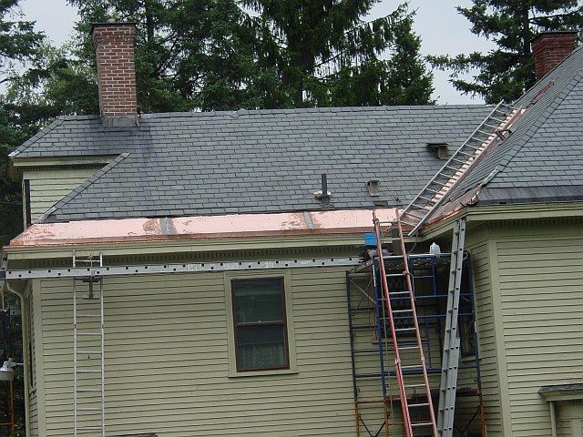 Boston gutter reline with copper - Fine Homebuilding