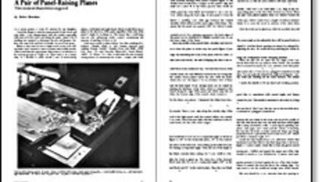 A Pair of Panel-Raising Planes - FineWoodworking