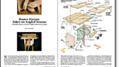 Router Fixture Takes on Angled Tenons - FineWoodworking