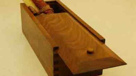 Walnut candle box - FineWoodworking