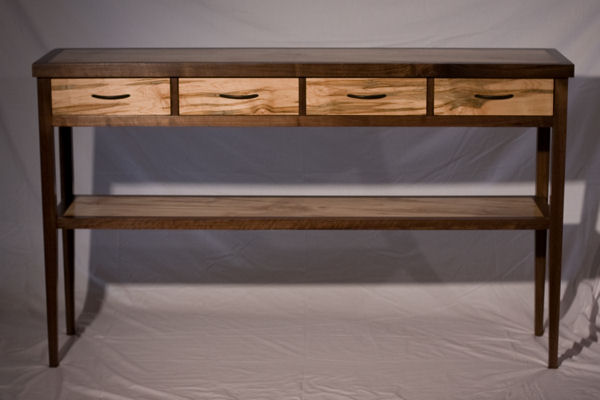 Ambrosia and Walnut Hall Table - FineWoodworking