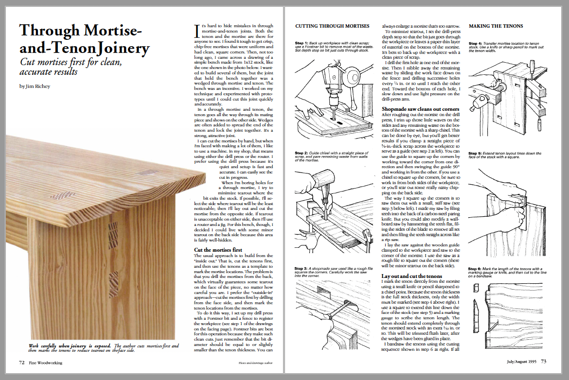 Through Mortise-and-Tenon Joinery - FineWoodworking