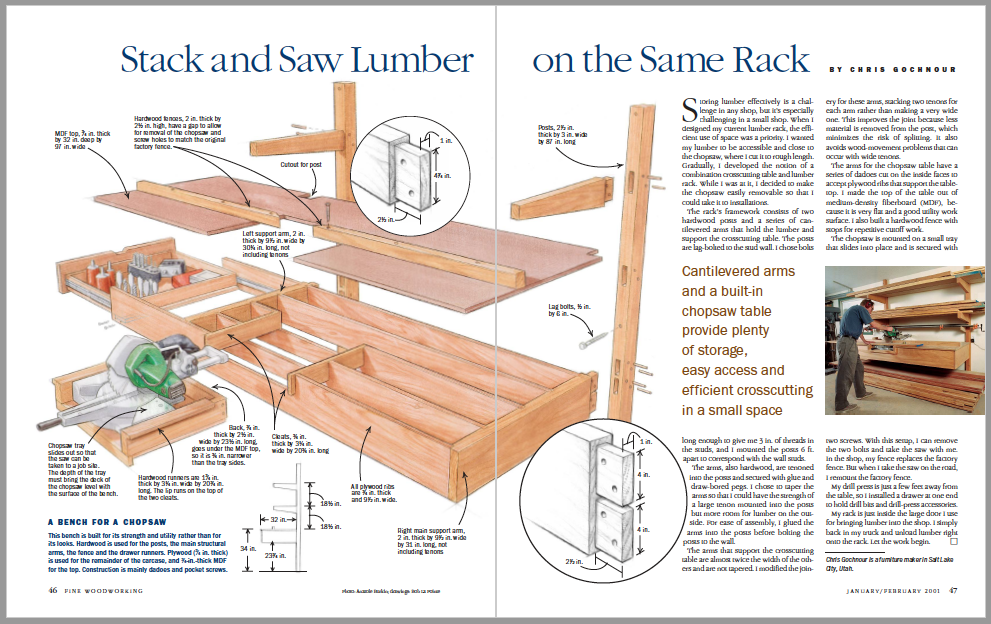 Stack and Saw Lumber on the Same Rack - FineWoodworking