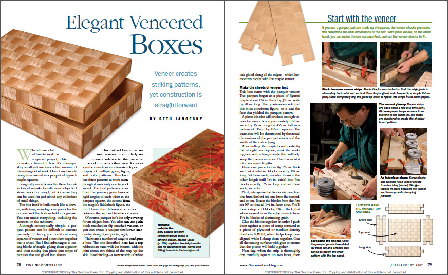 Elegant Veneered Boxes - FineWoodworking