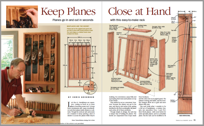 Build a Simple Rack for Handplanes - FineWoodworking